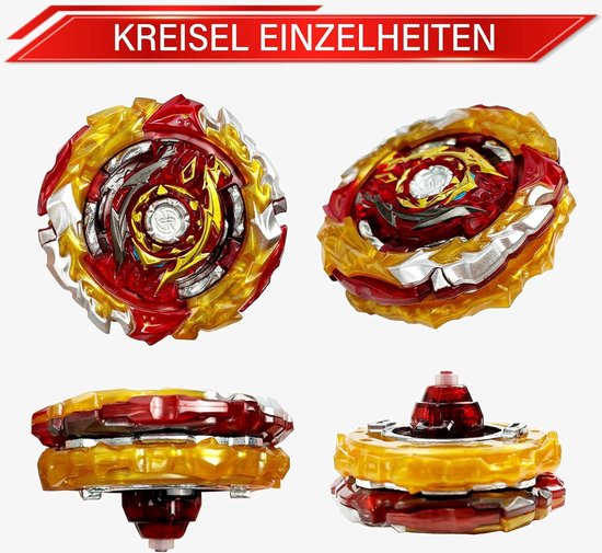 Battling Tops Borst Turbo Starter Set 4D Metal Fusion gevechtstollen ...