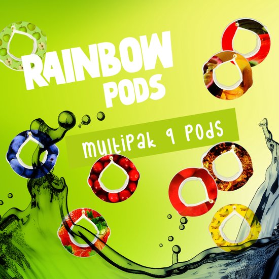 Lifect kids® - Air Rainbow Up Pods 9 stuks - Air Rainbow Up Drinkfles ...