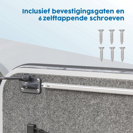 ProPlus Aluminium Tentrail - Ø9 mm x 1,2 m - Luifelrail - Railprofiel ...