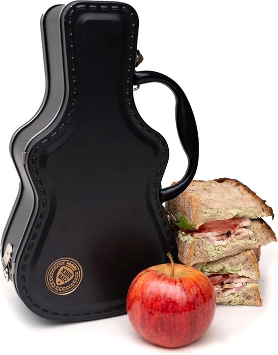 Lunchbox "Gitaar" Zwart - SK Lunchguitar1 met Draagtas | bol