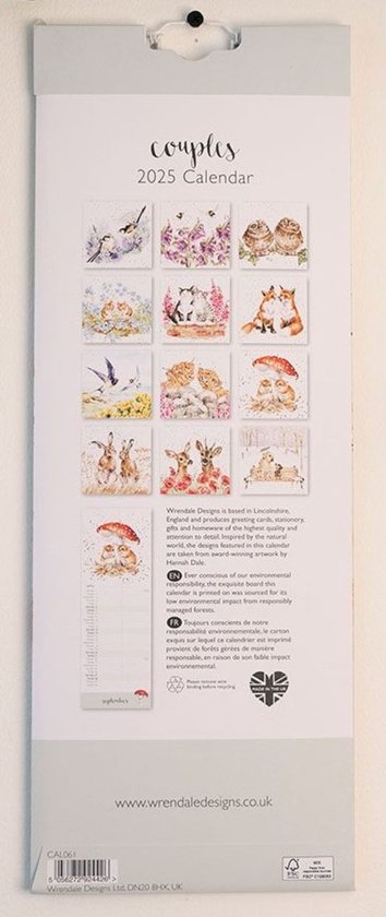 Wrendale Couples Muurkalender 2025 -'Yours and Mine' Couples Calendar ...