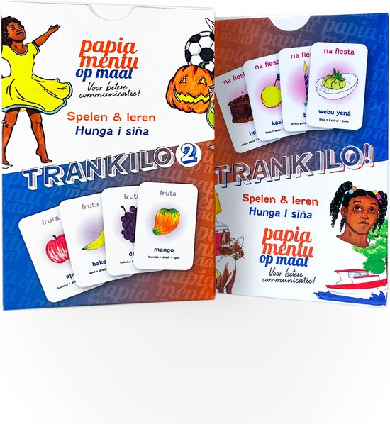 Papiaments kwartetspel Trankilo 1 + 2 - Papiaments leren - Spelen en ...