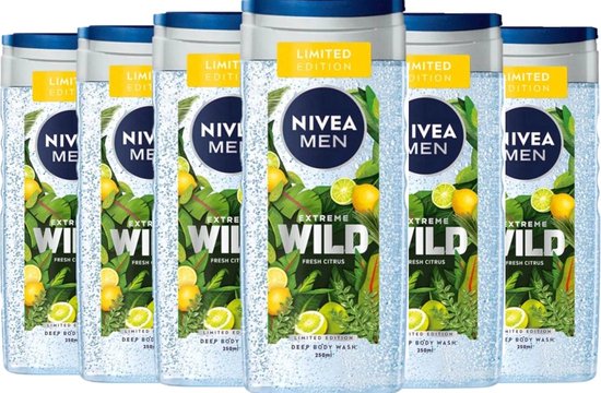 Nivea Douchegel Men - Extreme Wild Fresh Citrus - 6 x 250 ml | bol