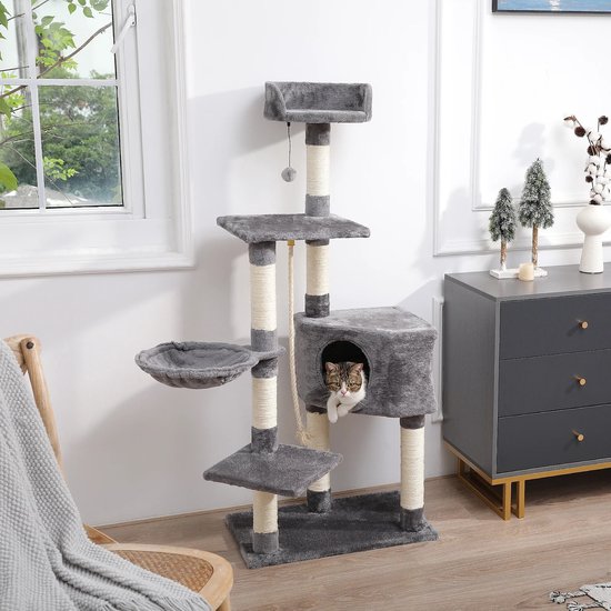 Fluux® kattenpaal - katten krabpaal - multi level krabpaal toren - klim ...