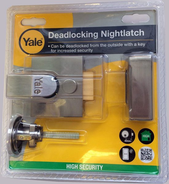 Deadlocking Night Latch - 40mm Rear Brass Finish - High Security ...