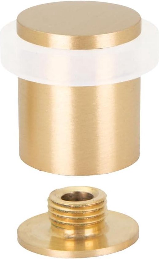 24 x 30 Brass Threaded Door Stopper incl. screw mounting plugs - Mod. I ...