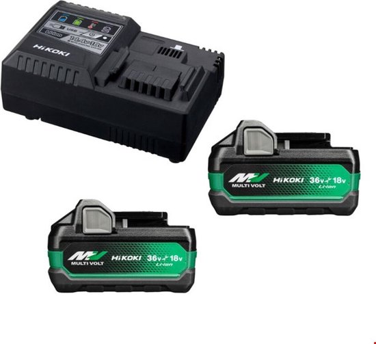 HiKOKI UC18YSL3WHZ 18/36V MultiVolt booster pack snellader incl. 2x 2.5/5.0 Ah accu's | bol