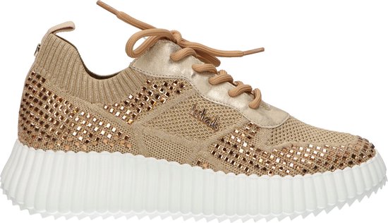 La Strada Sneaker goud met steentjes dames - maat 38 | bol