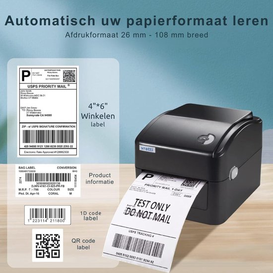 Draadloze Bonprinter – Kassabonprinter – Labelprinter – Kassa Printer ...
