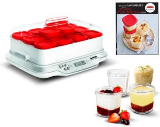 SEB Yoghurtmaker 12 potten 140 ml, Yoghurt en zelfgemaakte desserts, 5 ...