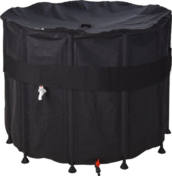 Niceey Regenton - 1000 Liter - Opvouwbaar - Zwart | bol