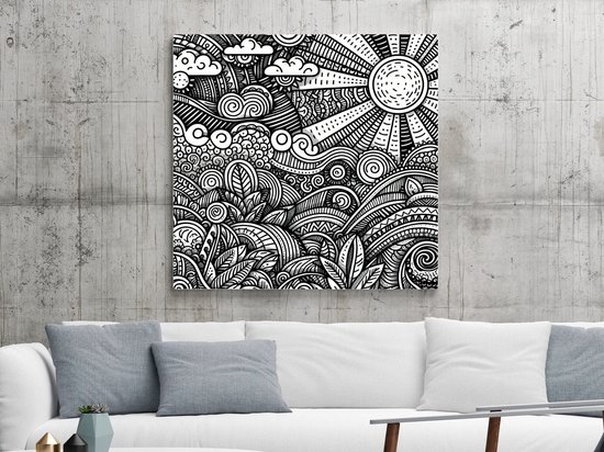 Doodle relief schilderij | Intricate Embossed Doodles: A Masterpiece of ...