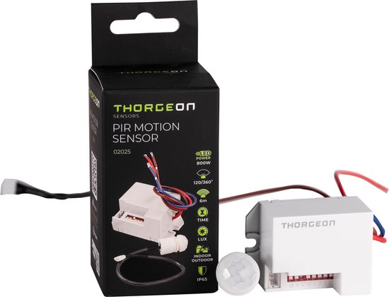 Thorgeon PIR Motion Sensor 6m 800W IP65 | bol