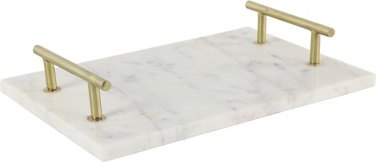 Countryfield - Marmer - Dienblad met gouden handvaten - Decoratieve ...