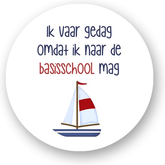 Traktatie stickers Afscheid Kleuterschool- begin Basisschool - Sticker ...
