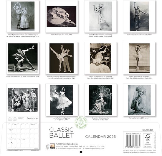 Classic Ballet Kalender 2025 | bol