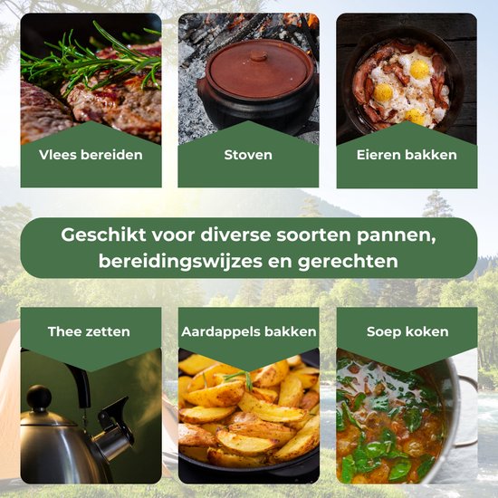 ASH Camping Houtkachel Grill3 - veranda kachel compleet - draagbaar ...