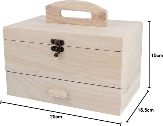 Naaidoos Inspirerende Naaikast - Balsahout - Lade - 25 x 165 x 15 cm ...