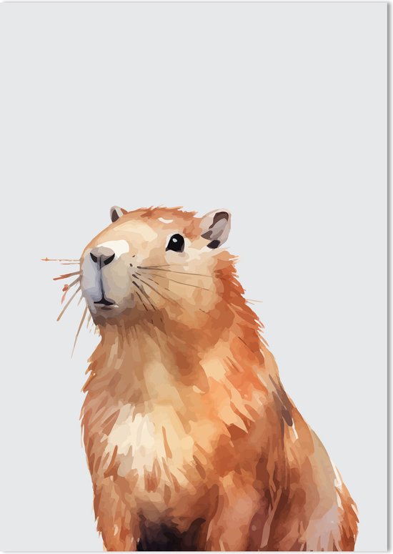 Capybara Poster 70 x 50 cm - Poster Kinderkamer - Dierenposter ...