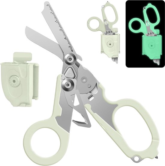 Stainless Steel Folding Emergency Scissors with Band Cutter and Glass ...