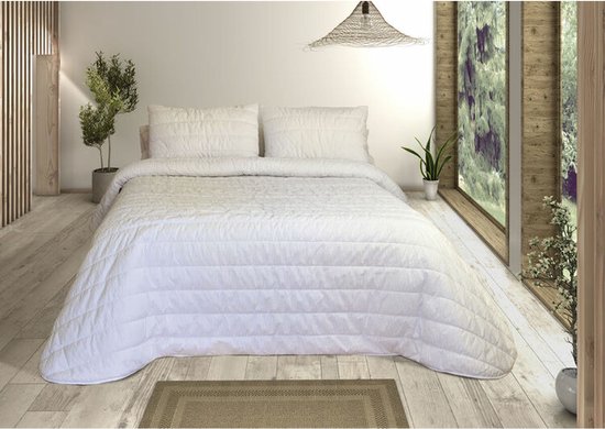 Sprei Pierre Cardin OLIMPIA Wit Bed van 105 (2 Onderdelen) | bol