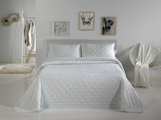 Sprei Pierre Cardin DOTS Wit Bed van 135 (3 Onderdelen) | bol