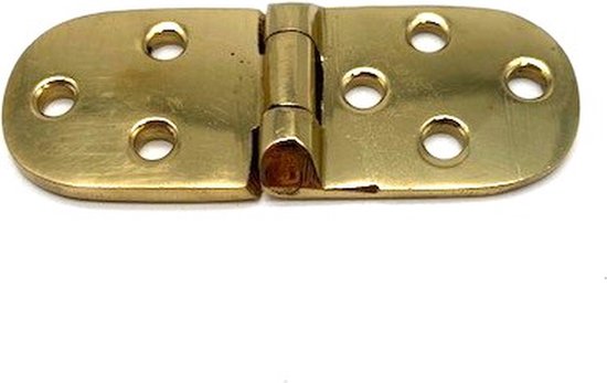 Scharnier Massief Messing ronde randen 'Butler Tray' 80x30mm | bol
