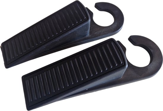 2 x Deurstoppers - Zwarte Deurstoppers - 2 stuks Deurstoppers ...