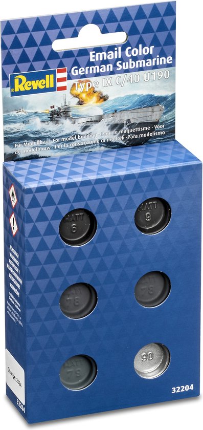 Revell Hobbyverf Enamel verf - 32204 Verfkleuren voor Duitse Submarine ...