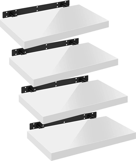 Set van 4 wandplanken - zwevende planken - displayranden ...