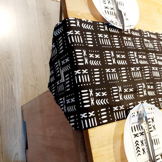 Handmade Table Runner | 160x35cm | African Print "Mudcloth" Bogolan ...