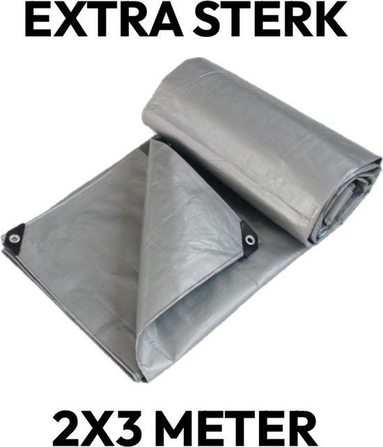 STACK Extra Sterk Afdekzeil | 2 x 3 m - Grijs - 150 g/m2 - Bouwzeil ...