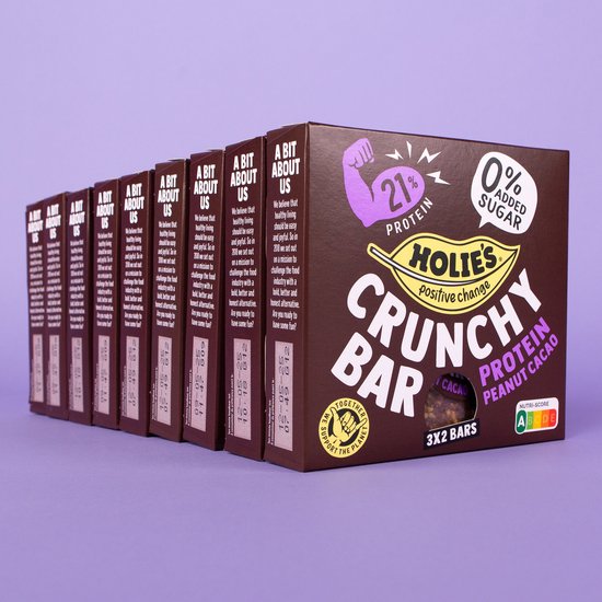 Holie's Crunchy Bar Protein Peanut Cacao 3x2 repen - eiwit - reep ...