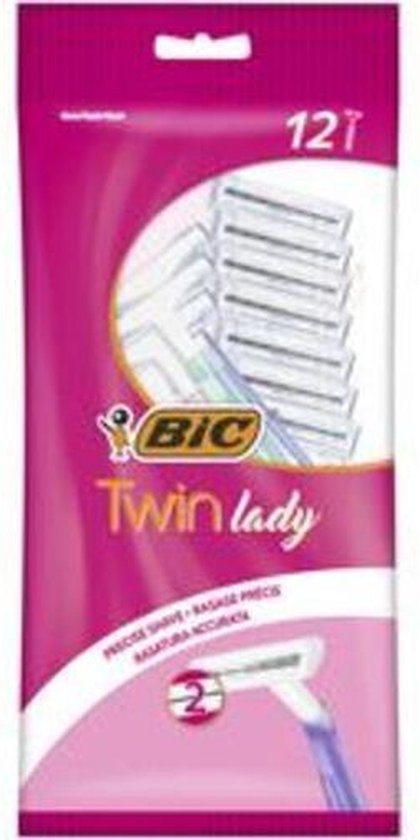 BIC TWIN Lady - Wegwerp scheermesjes voor vrouwen 12 stuks - verzorging ...