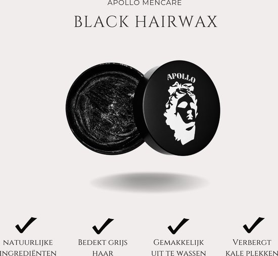 Apollo Haarwax - Natuurlijke wax voor grijs haar - Medium strong | bol