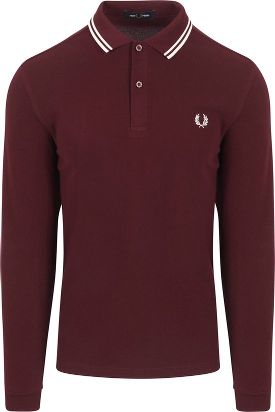 Fred Perry Longsleeve Polo Bordeaux 597 - Maat 3XL - Heren | bol