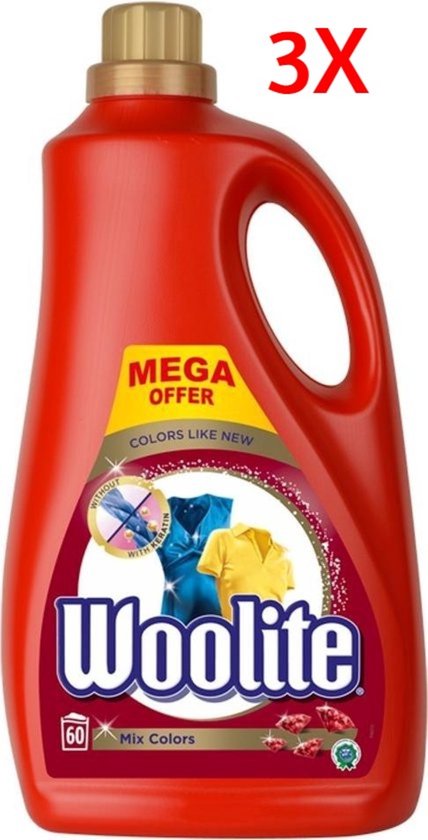 Woolite Wasmiddel Mix Colors Liquid Detergent 180 Wasbeurten | bol