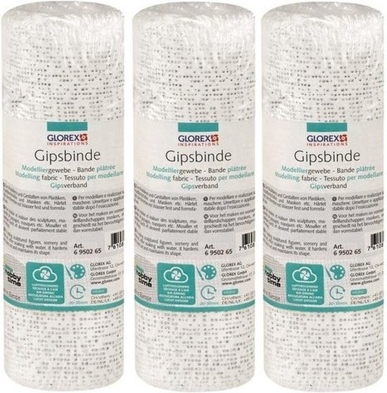 Keratex Gips verband - 3x - 2 meter x 16 cm - gipsverband - gipsen ...