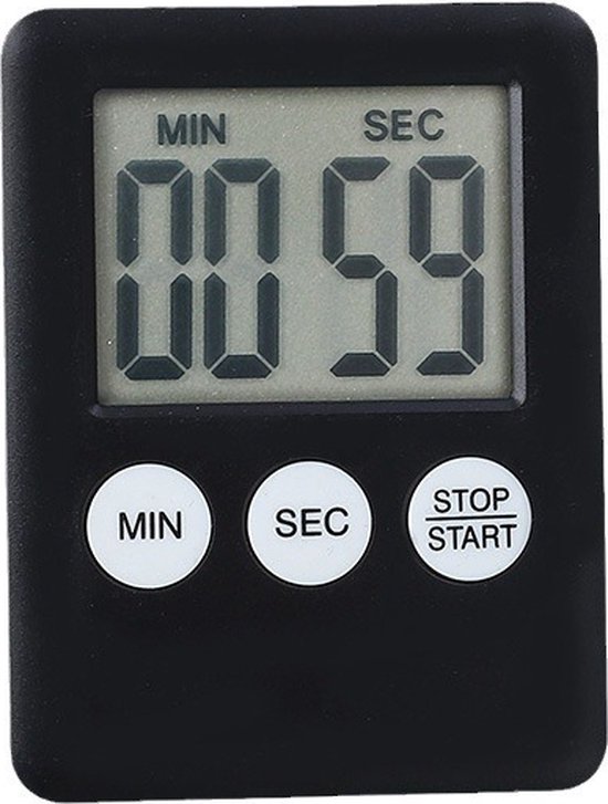 Juleika® | Timer Digitaal Magnetisch | Digitale Magnetische Kookwekker | Zwart | bol