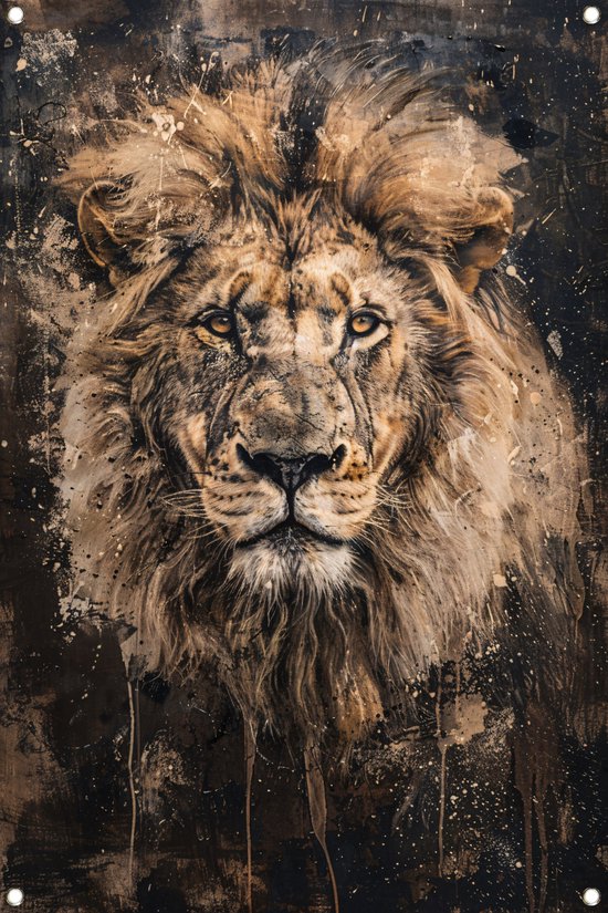 Leeuw posters - Dieren posters - Tuinposters Spetters - Wanddecoratie ...