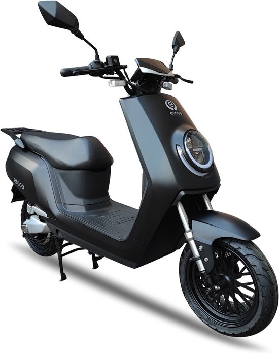 ESCOO Ronda Mat Zwart - Elektrische scooter/brommer - 45km/h - 2000W ...