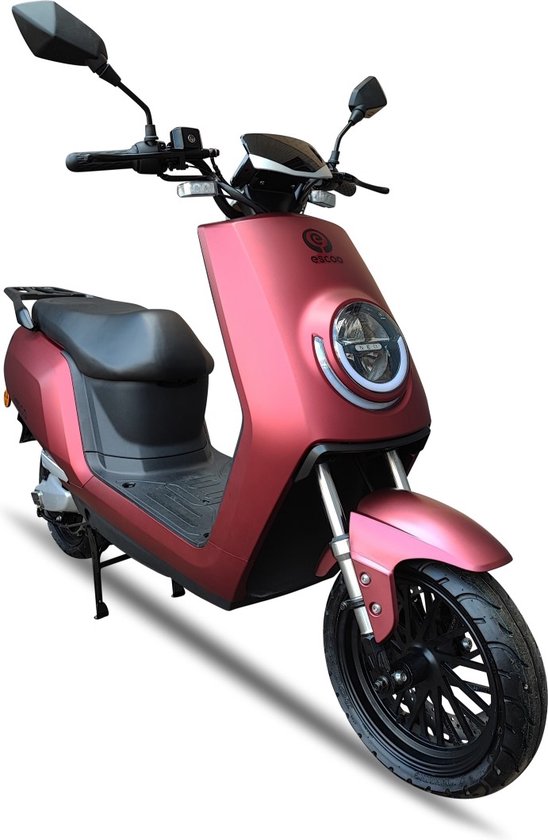 ESCOO Ronda Wine Red - Elektrische scooter/brommer - 45km/h - 2000W ...
