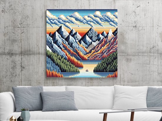 Pixel art relief schilderij | Pixelated masterpieces: a three ...