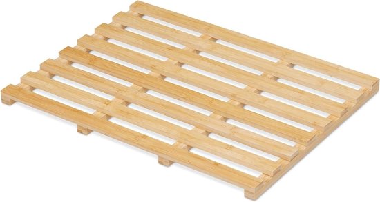 Bamboe badmat 66 x 50 cm antislip - Douchemat voor binnen & buiten ...