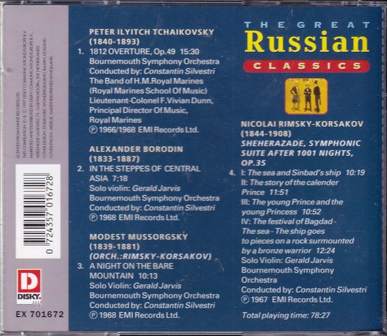 The great Russian classics CD 1 - Pyotr Ilyich Tchaikovsky, Alexander Borodin, Modest... | bol