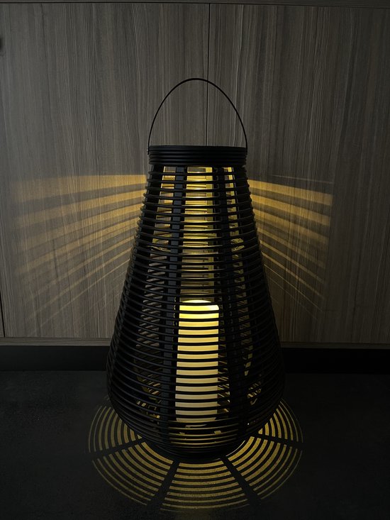 Solar Tuinverlichting - Quokware Staande Ovale - Solar - Rotan Tuinlamp ...