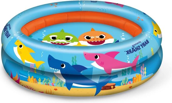 Children's Inflatable Swimming Pool with 2 Rings Light Blue Orange ...