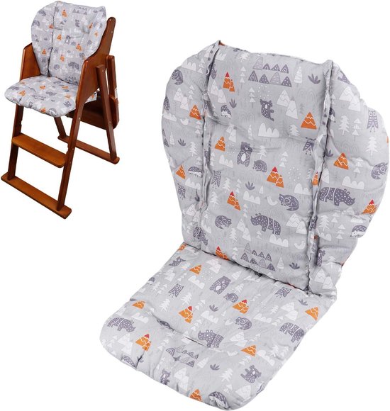 Kinderstoel kussen voor houten hoge stoel - dikke pad voor extra ...