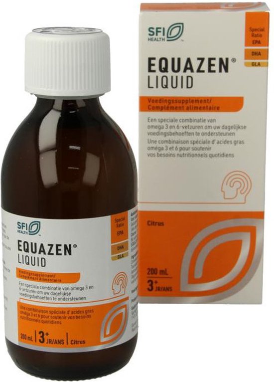 Equazen Eye Q Liquid Visolie - Omega 3 & 6 - Citroensmaak | bol