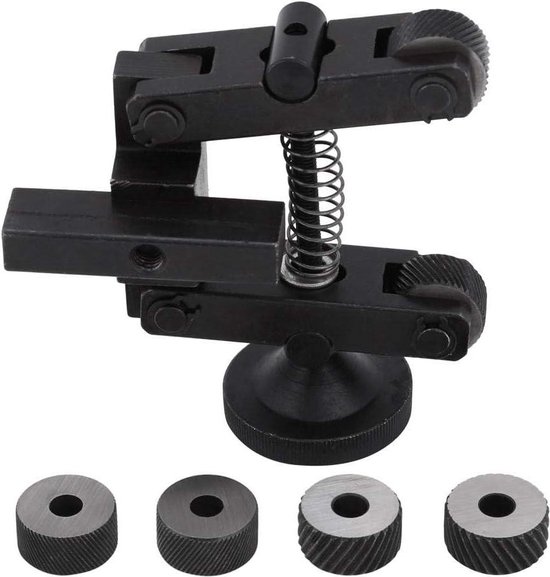 Knurling Tool Holder - Adjustable Lathe Knurl Tool - Set with 4 Wheels ...